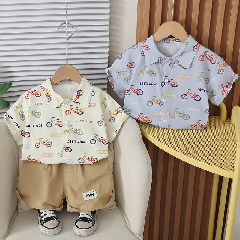 Kids Boys Clothes Sets 1-5Y Cotton Short Sleeve Shirt and Shorts ...