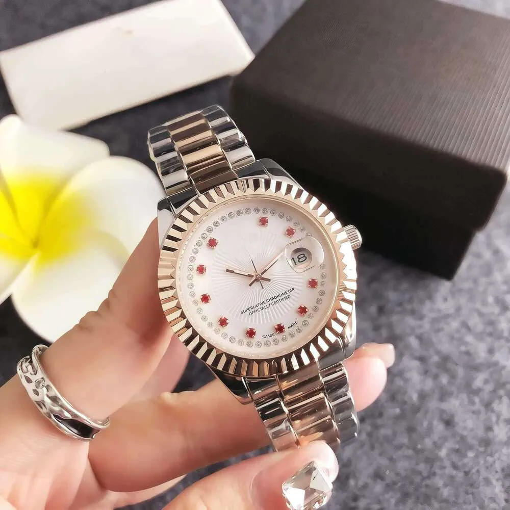 Women's stainless steel quartz watch with chronograph and hardlex dial ...