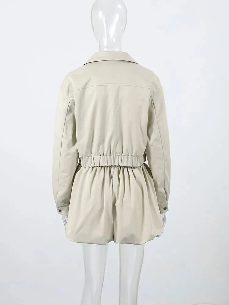 Womens Two-Piece Set Acetate Lapel Collar Coat Sleeveless Vest Ankle ...