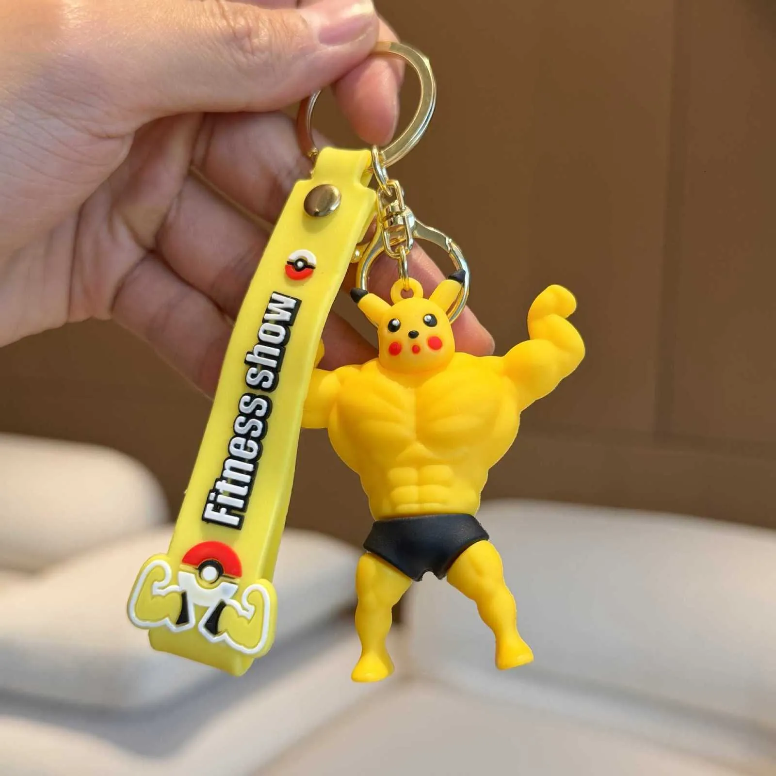 Pokmon New Muscle Elf Keychain Ring Cartoon Exquisite Pendant Gym Bag ...