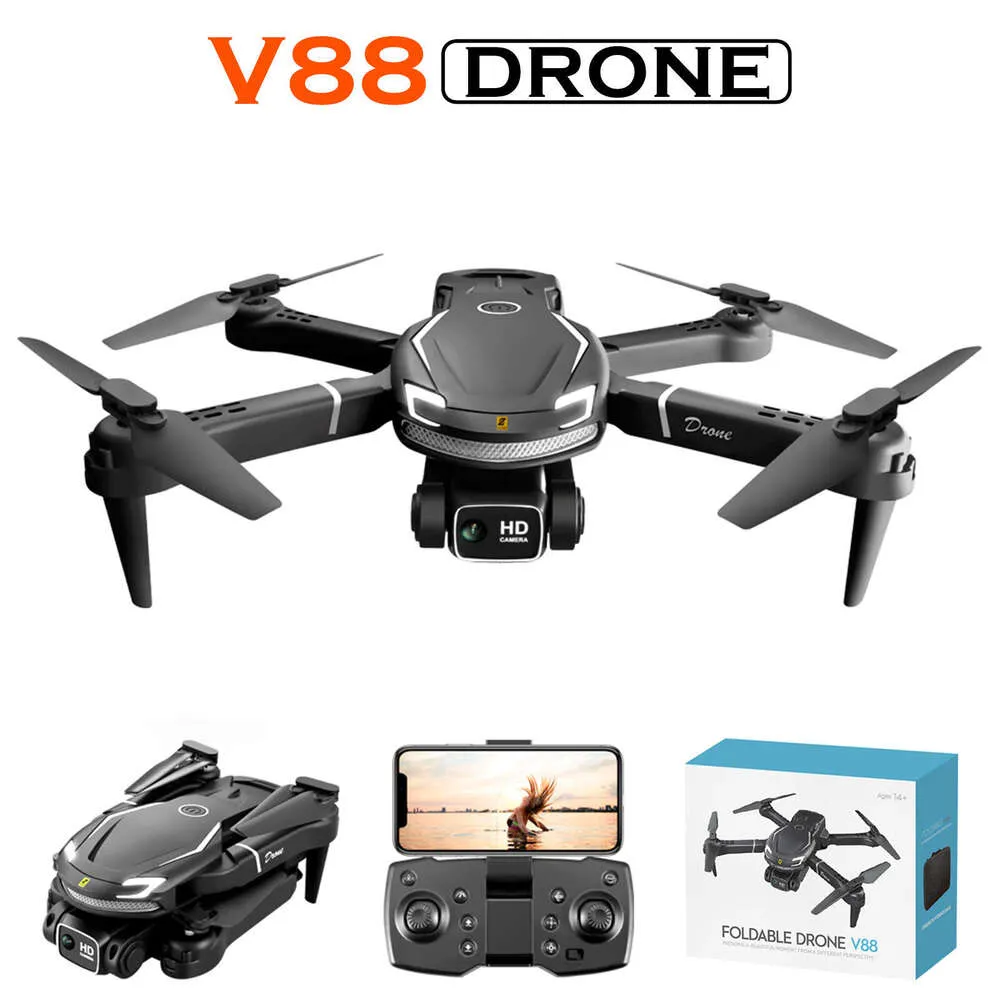 V88 Four-Axis Folding Remote Control Flying Wing Drone with HD Camera ...