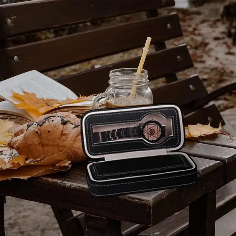 24 Slot Portable Watch Storage Box Organizer with Zipper Closure ...