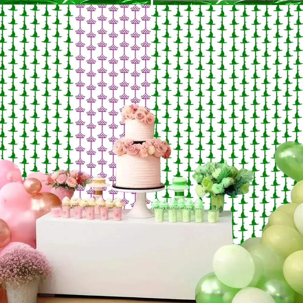 Kids Birthday Party Rain Curtain Witch Hat Decor Fabric Backdrop 6 ft ...