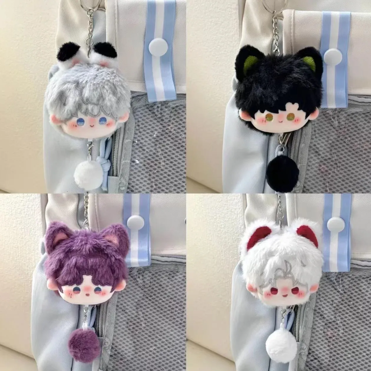 Backpack Plush Keychain with Foam Rubber Filling and Carabiner Button ...