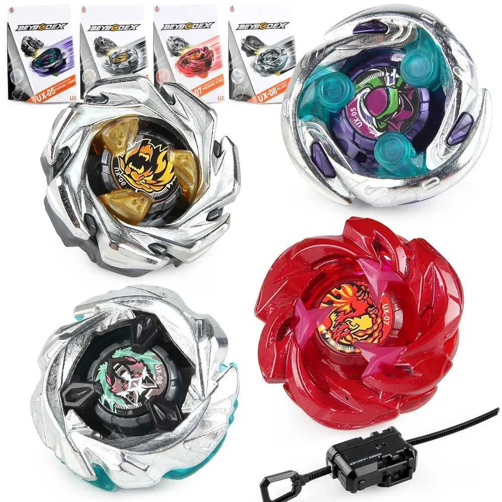 Bey X Starter UX Booster Spinning Battle Tops with Launcher Set - Gyro ...