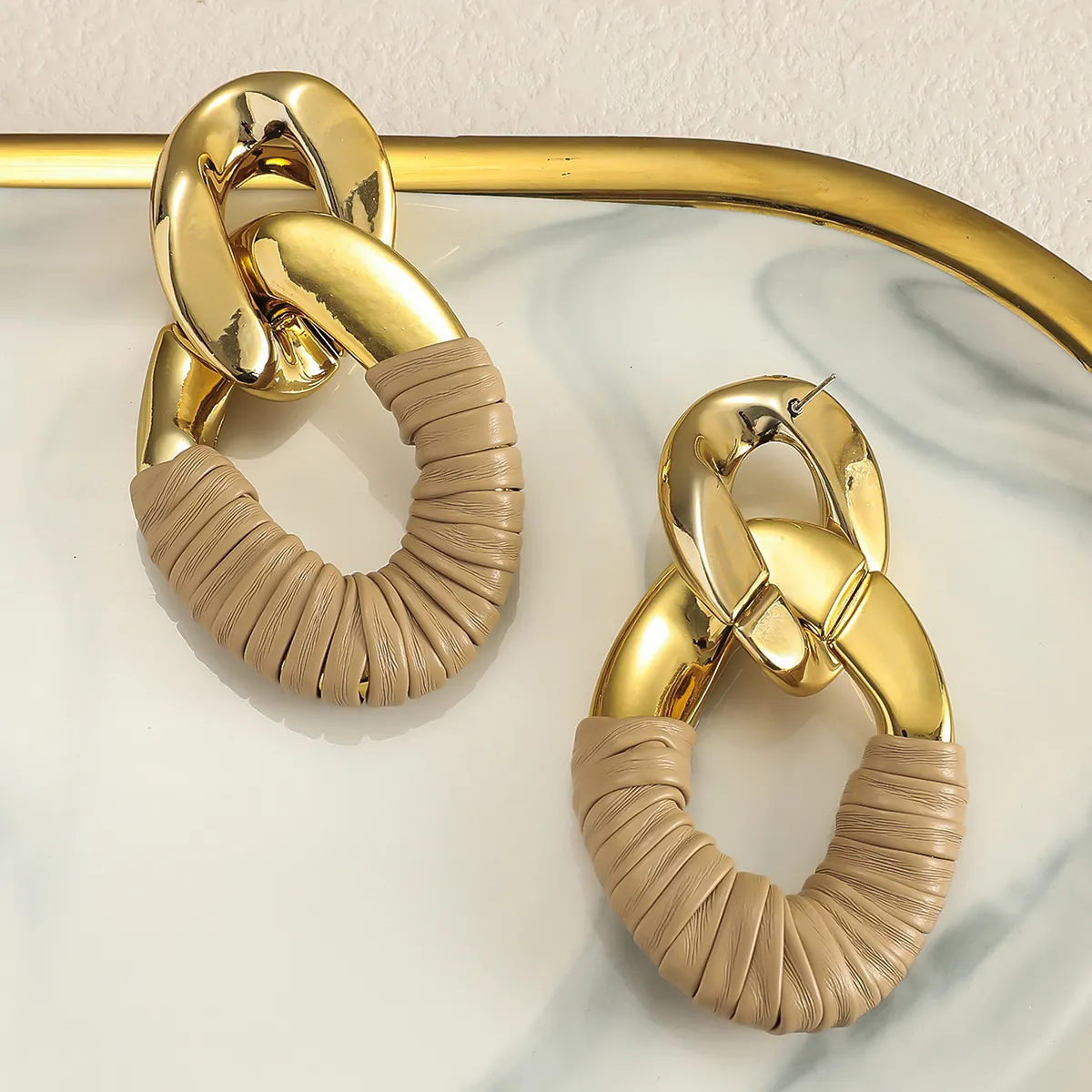 Huggie Earrings with Flower Charms Silver Plated Copper Acrylic Resin ...