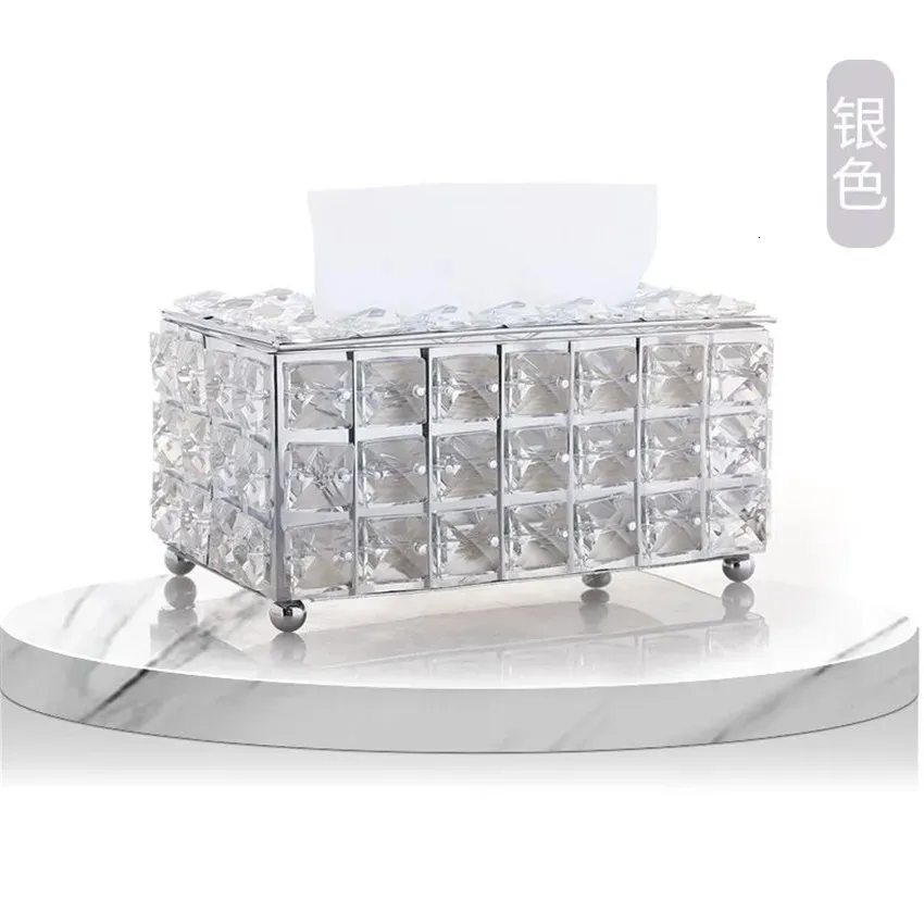 Plastic Tissue Box Cover for Removable Tissue Canisters Desktop Storage ...