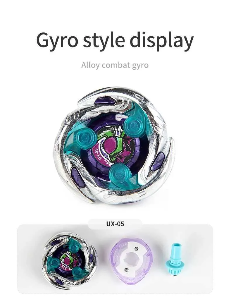 Bey X Starter UX Booster Spinning Battle Tops with Launcher Set - Gyro ...