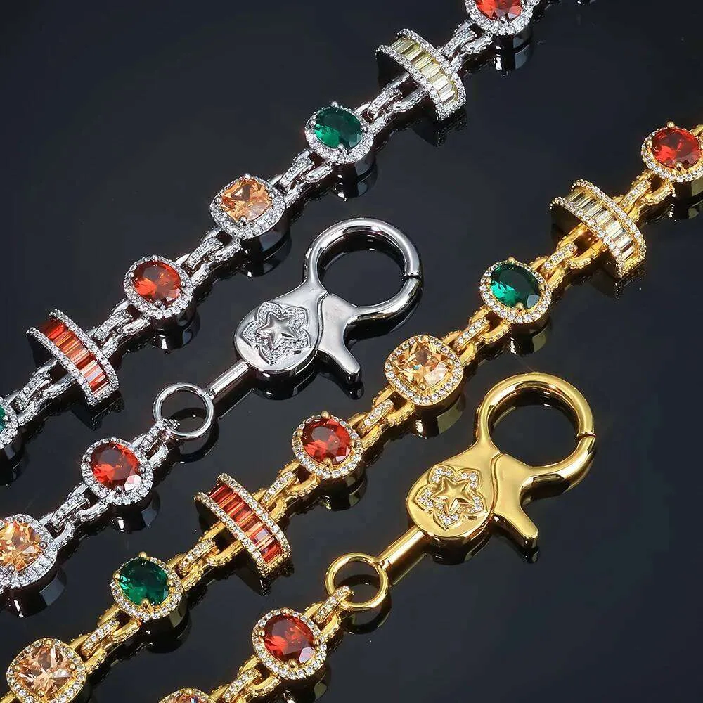 Hip Hop Jewelry Colored Zircon Waist Chain Geometric Design Wallet ...