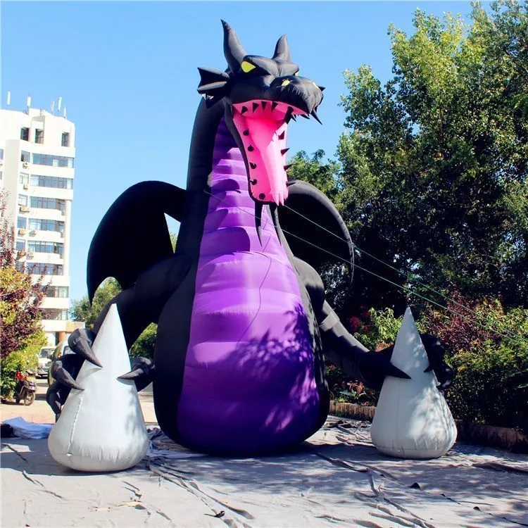 Inflatable Fire Dragon Dinosaur Balloon with Built-in Blower for ...