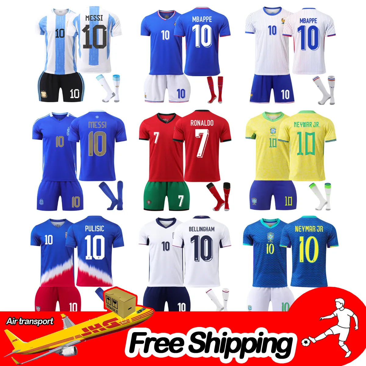 2026 World Cup National Team Soccer Jerseys Argentina Portugal Brazil ...