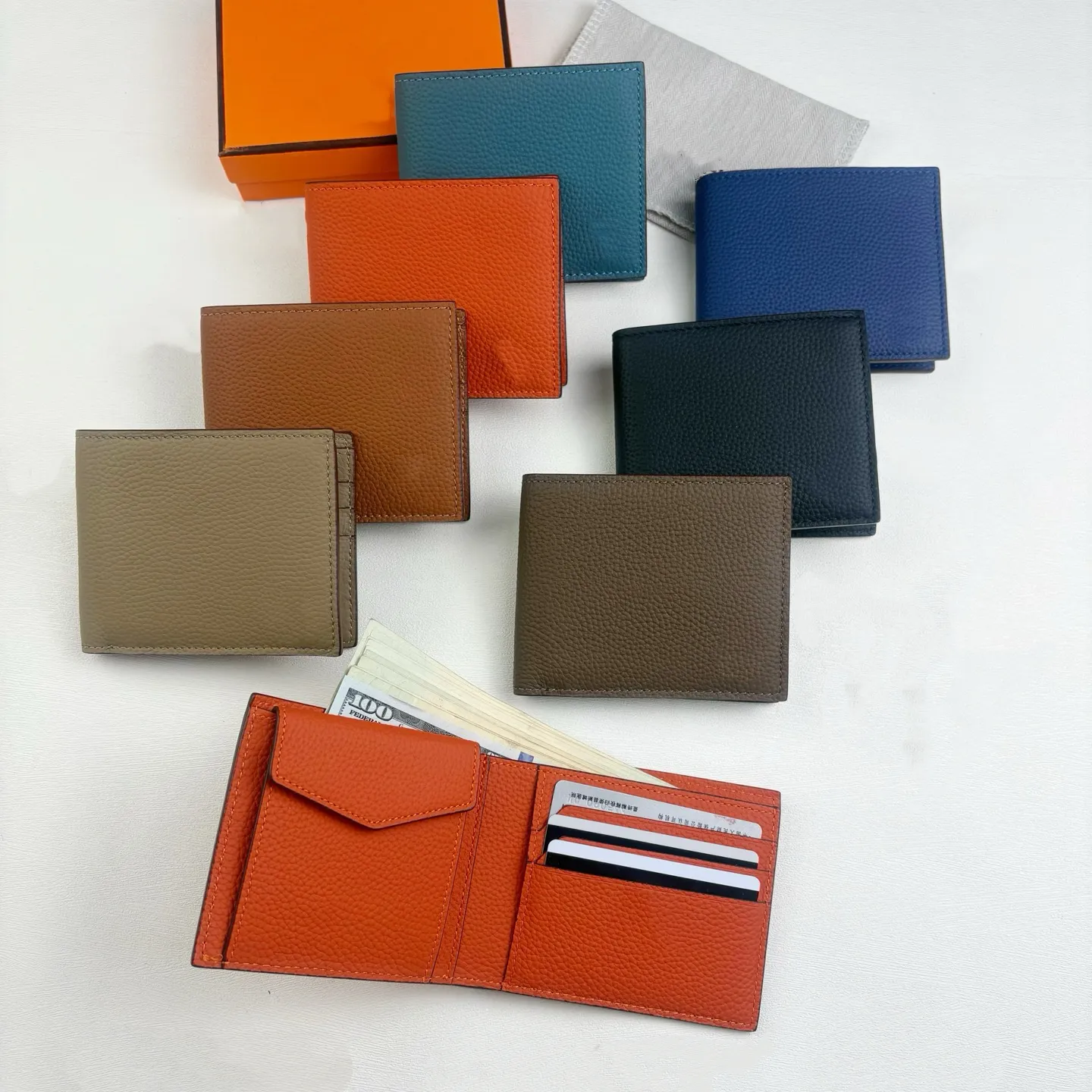 Luxury Designer Unisex Long Clutch Wallet PVC Leather Card Holder with ...