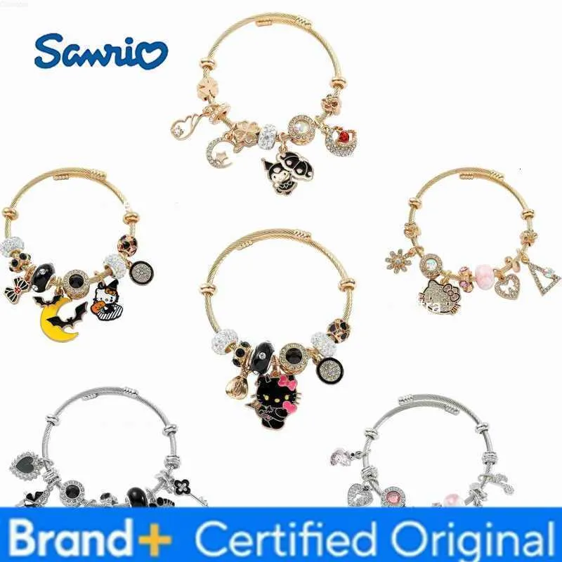 Sanrio Hello Kitty Bracelet for Girl Kawaii Anime Accessories Crystal ...