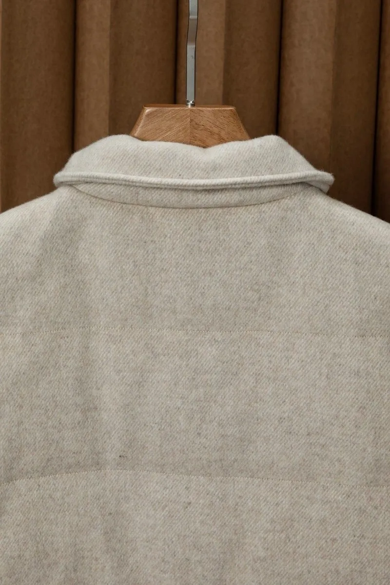 Autumn and Winter Wool Cashmere Blend Goose Down Vest for Men with ...