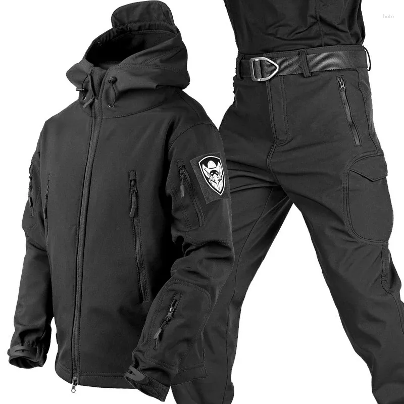 Mens Tracksuit Set Tactical Softshell Camouflage Jacket And Waterproof ...
