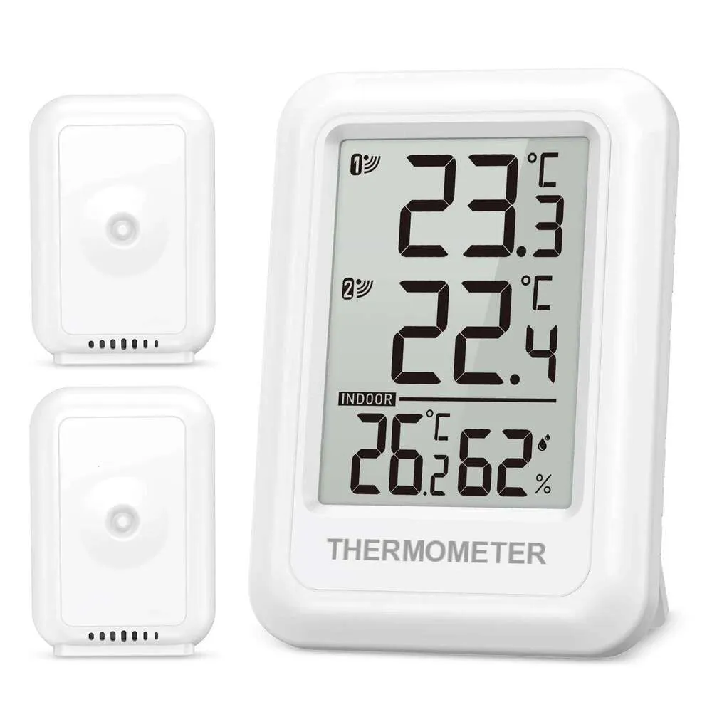 ORIA Outdoor Wireless Indoor Hygrometer Digital Room Thermometer with 2 ...