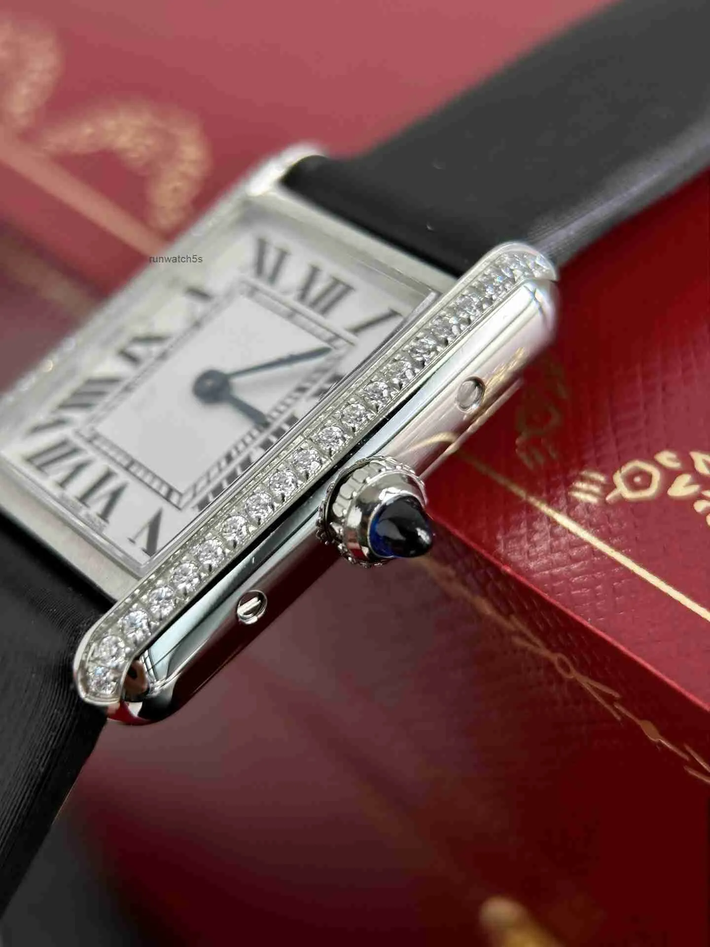 EF9U Tanks Watches for Women - Luxury Quartz Movement Leather Strap ...