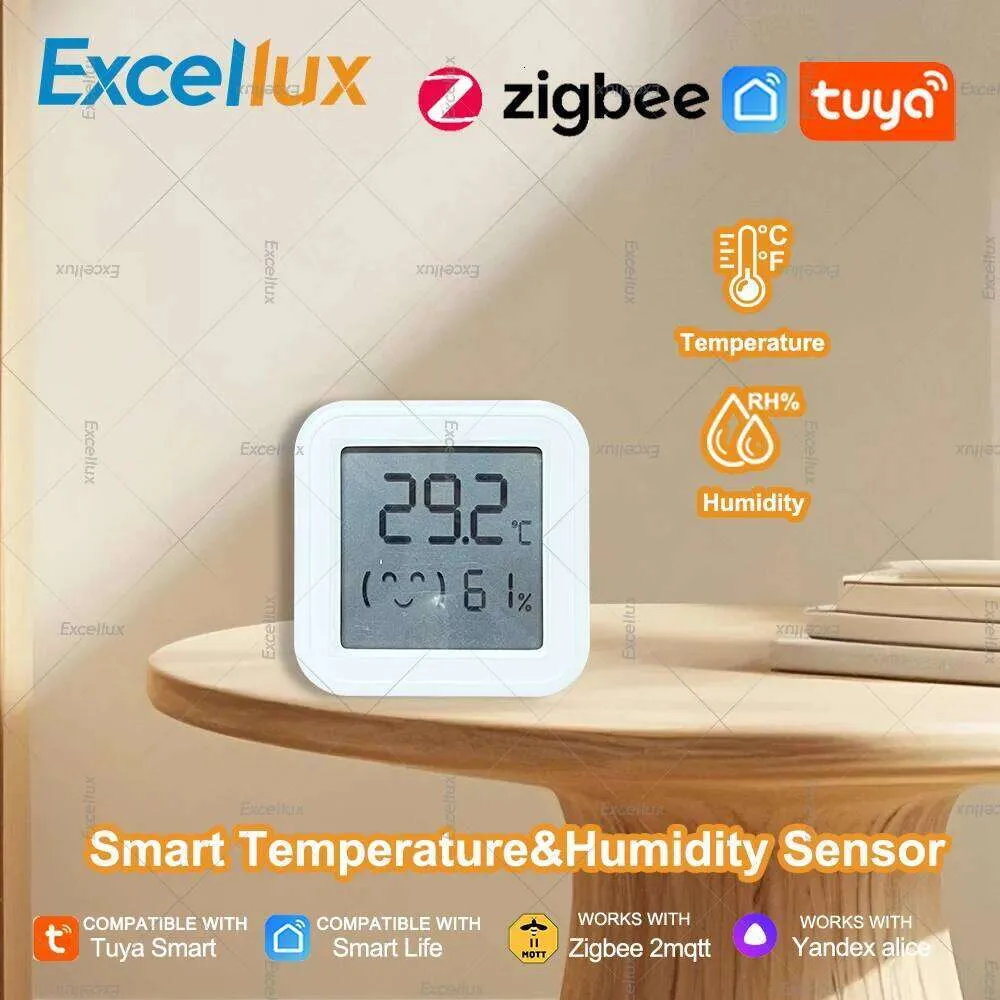 Tuya Smart Zigbee Temperature Humidity Sensor Metal LCD Display ...
