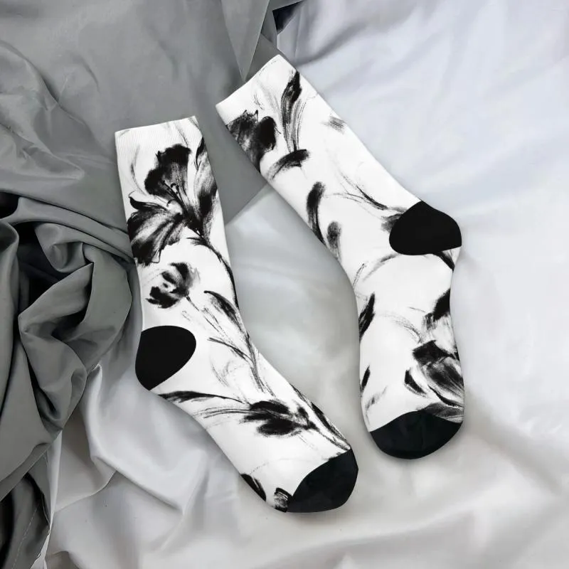 Men's Unisex Polyester Socks Over-the-Knee Length with Ink Wash ...