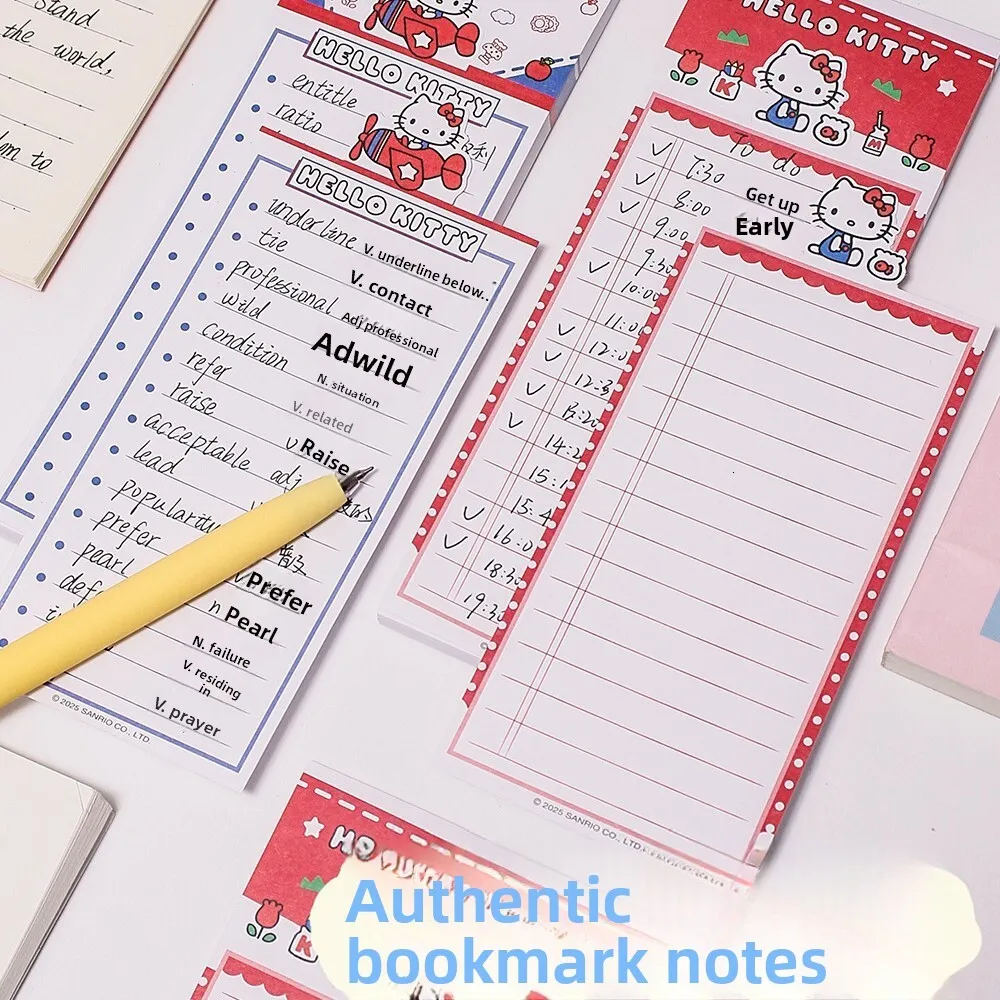 Small Notebook Cartoon Bookmark Sticky Message Notes Loose Leaf Memo ...