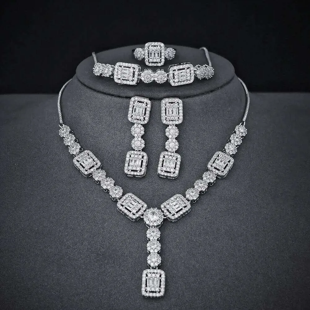 Unique Design Luxury Bride Jewelry Set for Women Anniversary Gift 18K ...