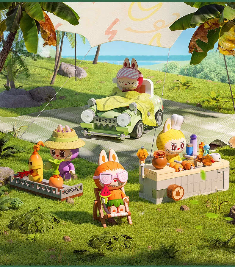 LBB Forest Secret Base Series Wooden Building Block Assemblage Doll ...