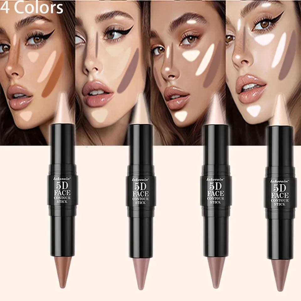 Dual-Ended Sharp Tip Contour Highlighter Cream Stick Waterproof and ...