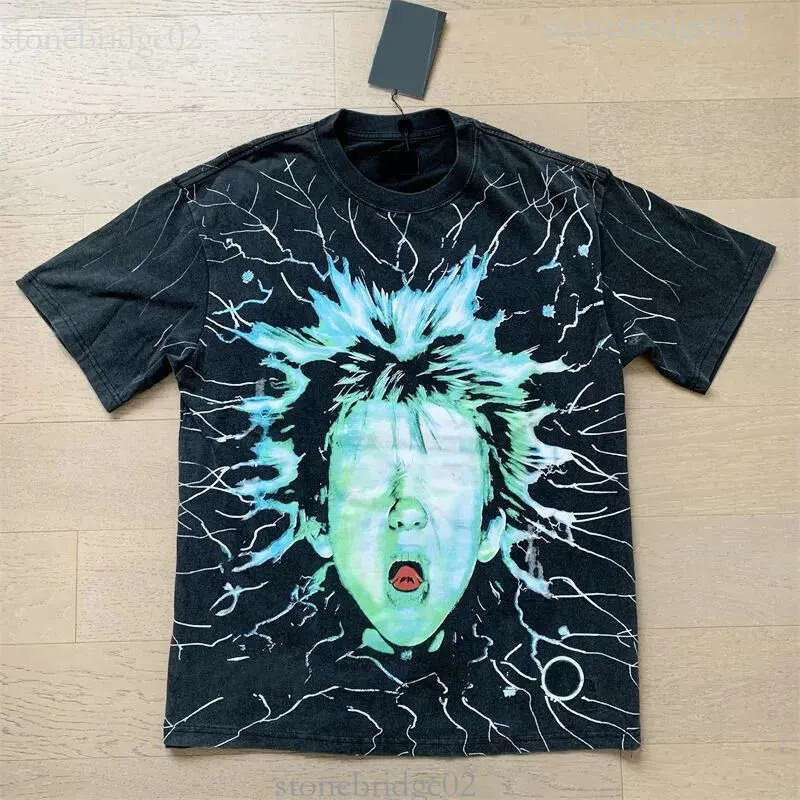 Hellsatar Graphic Shirt - NFC Scan Casual Loose Fit Street Style Round ...