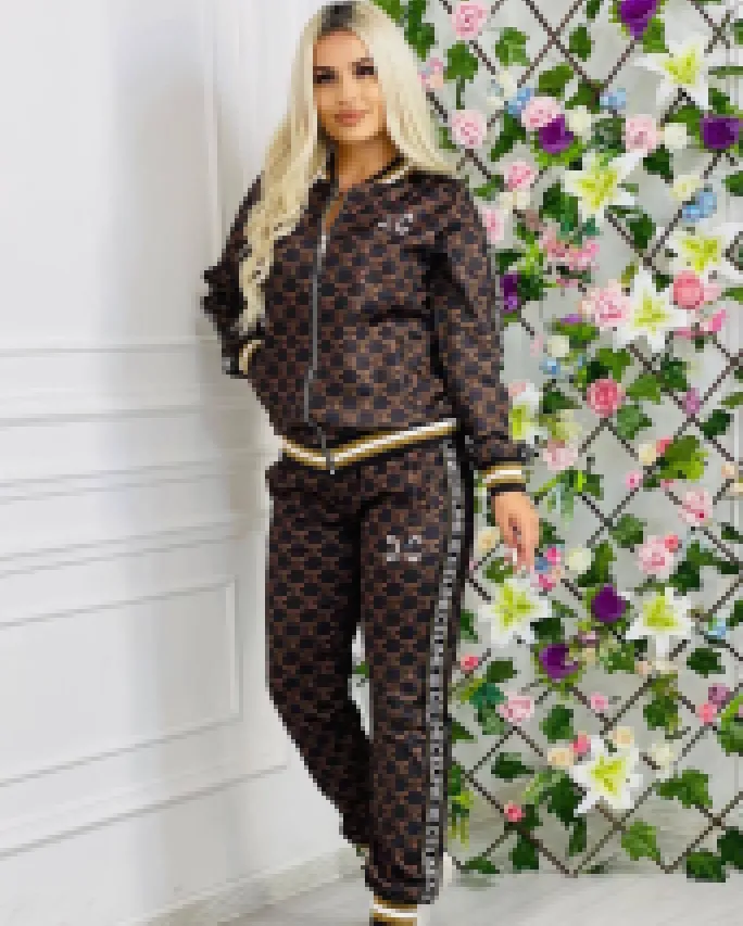 Designer Womens Tracksuits Two Piece Set Long Sleeve Jacket & Pants ...
