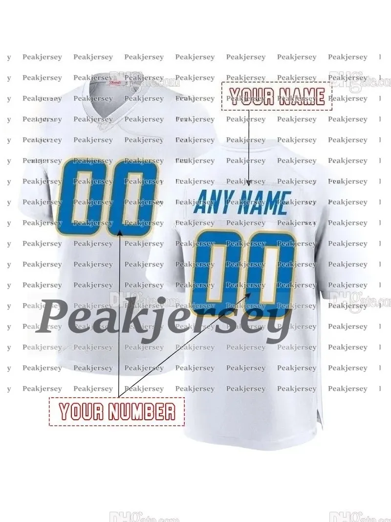 Justin Herbert Ladd McConkey Shxinet Football Jersey Derwin James Joe ...