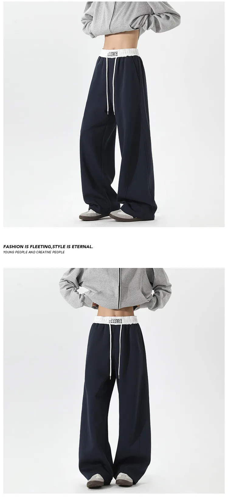 Designer Acetate Bootcut Casual Sweatpants for Men Loose Straight Wide ...
