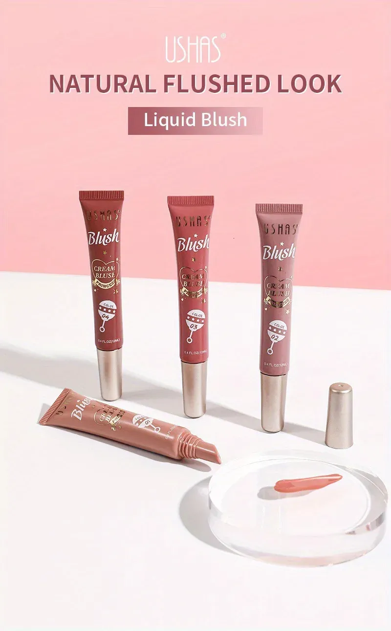 USHAS Long-lasting Liquid Blush Facial Contouring Lightweight Soft ...
