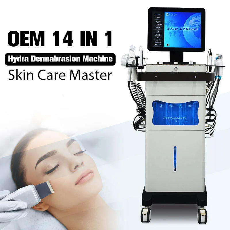 14-Handle Hydro Dermabrasion Device with Bipolar and Quadripolar RF ...