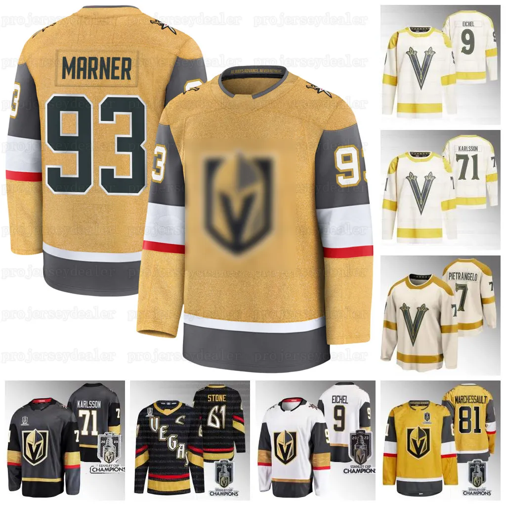 Knights 93 Mitch Marner Golden 2025 26 Jersey Mark Stone Jack Eichel ...