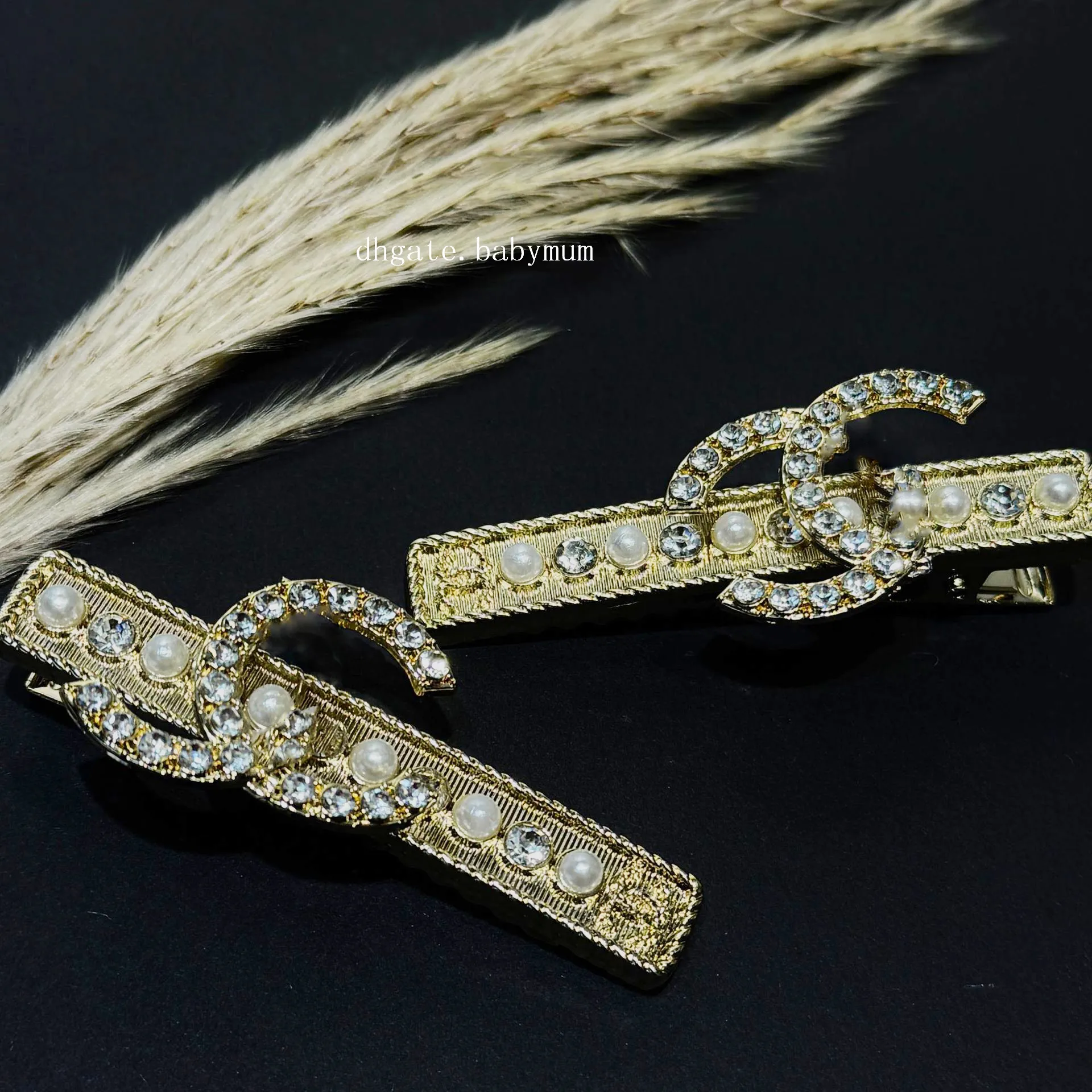 Luxury Cc Hairpin Girls Metal Exquisite Pearl Hair Barrette Women Bangs ...