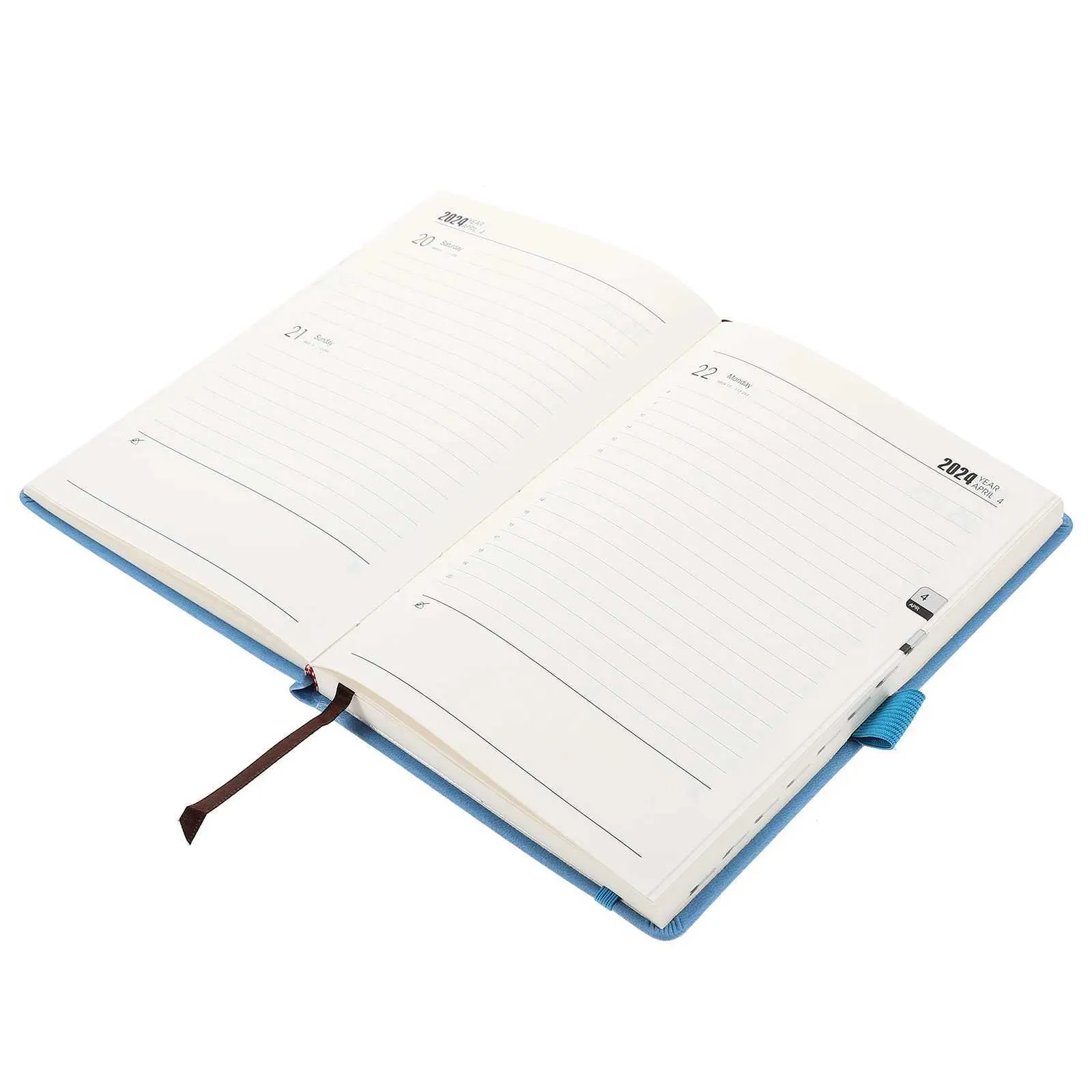 Wholesale Lightweight Blue A5 Notebook With Dated Pages With Pen Insert ...