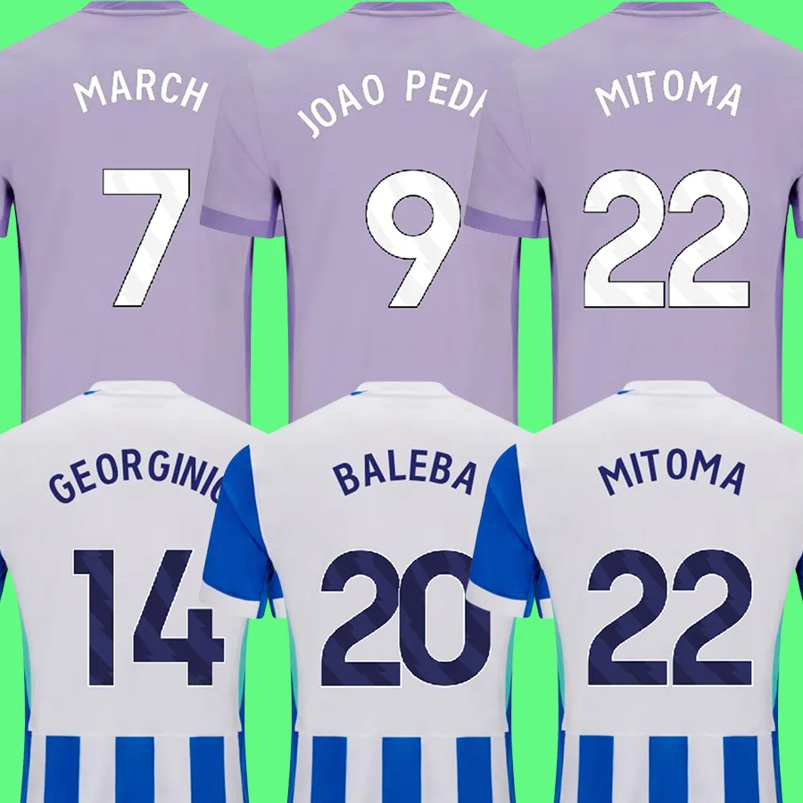 25 26 MARCH MITOMA BHAFC Brightons Soccer Jerseys 2025 2026 JOAO PEDRO ...