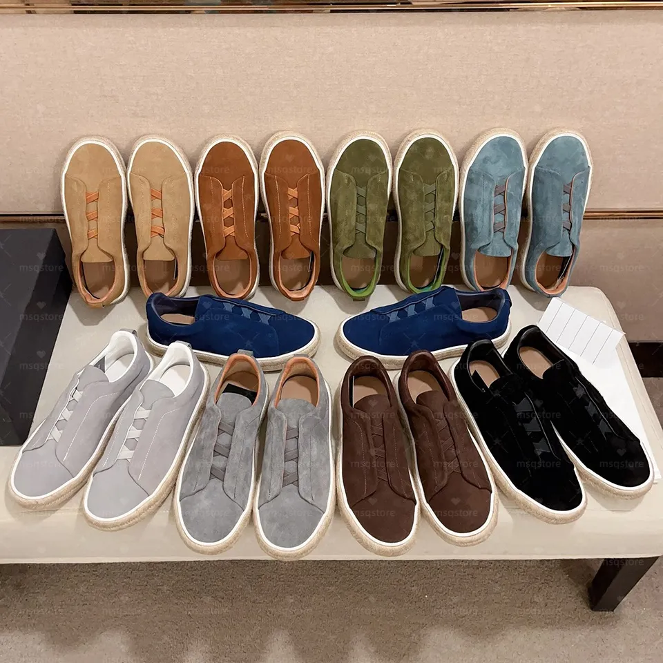 Bulk Designer Shoes Mens Suede Loafers Breathable Casual Sneakers For ...