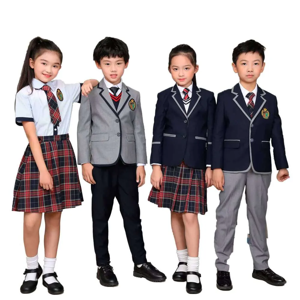 School Uniform Set: Sweater, Polo Shirt & Pants For Kindergarten ...