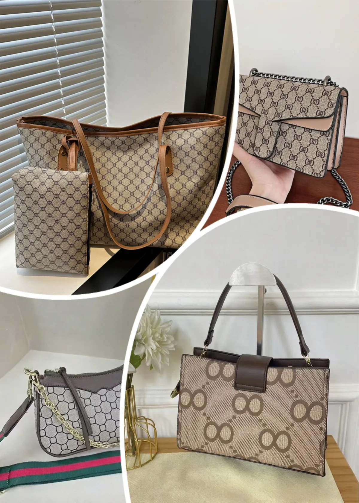 Designer Tote Bag Large Black Shoulder Handbag With... From Ceciliaxu ...
