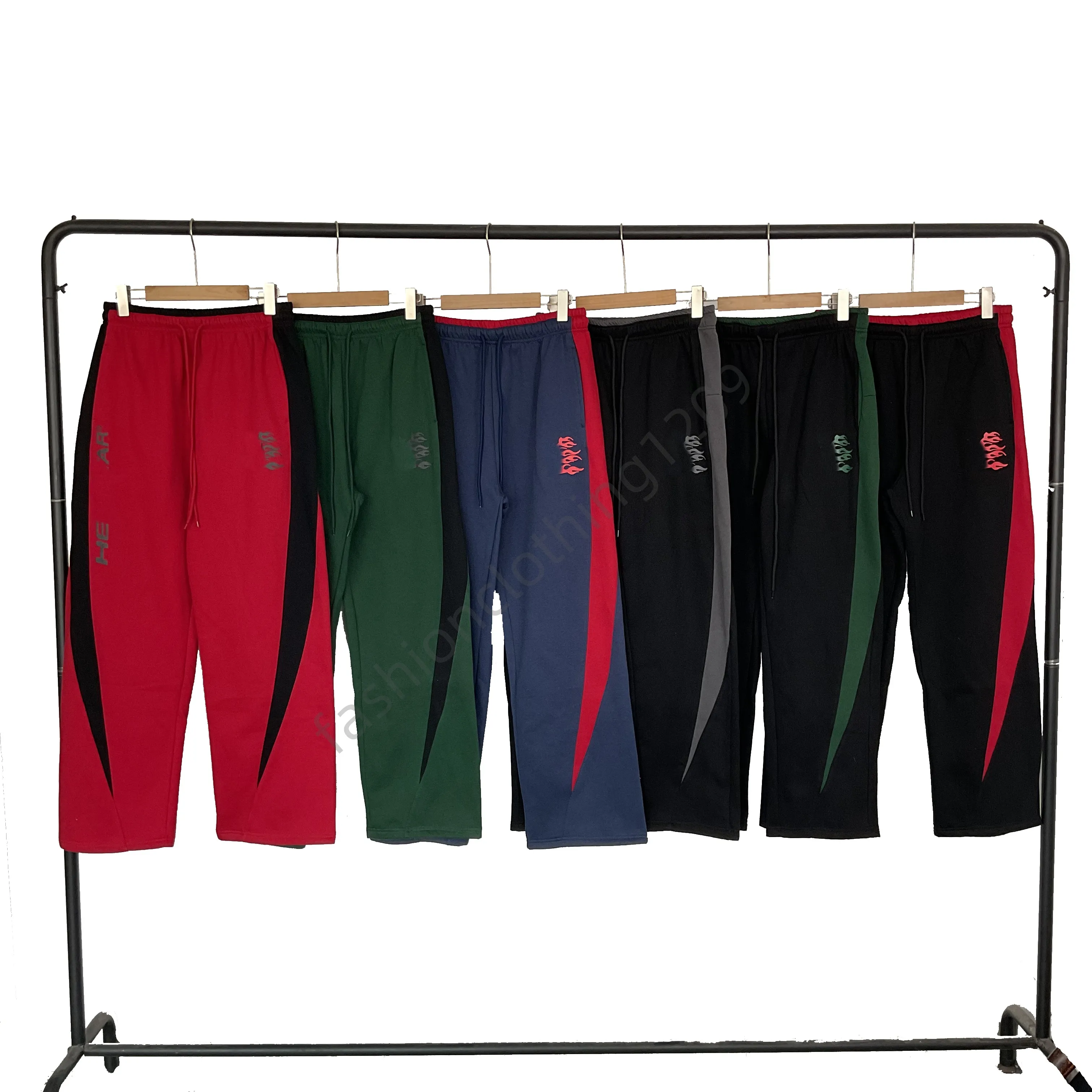 Retro Side Striped Designer Men's Long Needles Track Pants Loose ...
