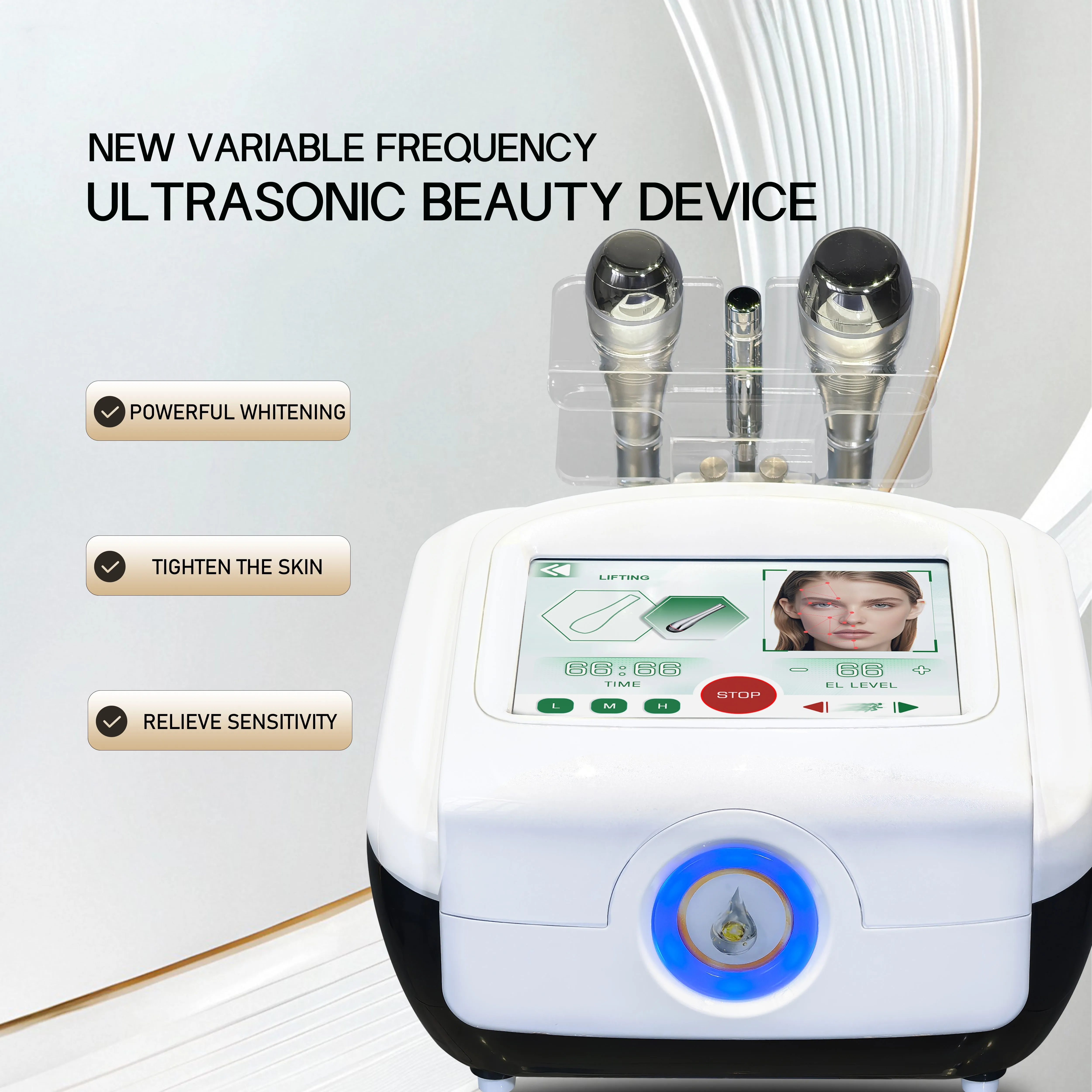 Professional Ultrasonic Electroporation Facial Device With Tripolar ...