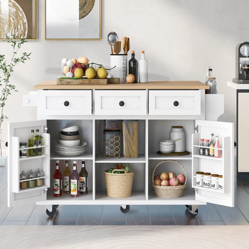 Kitchen Trolley Rubberwood Folding Countertop ... From Hanchuglobal ...