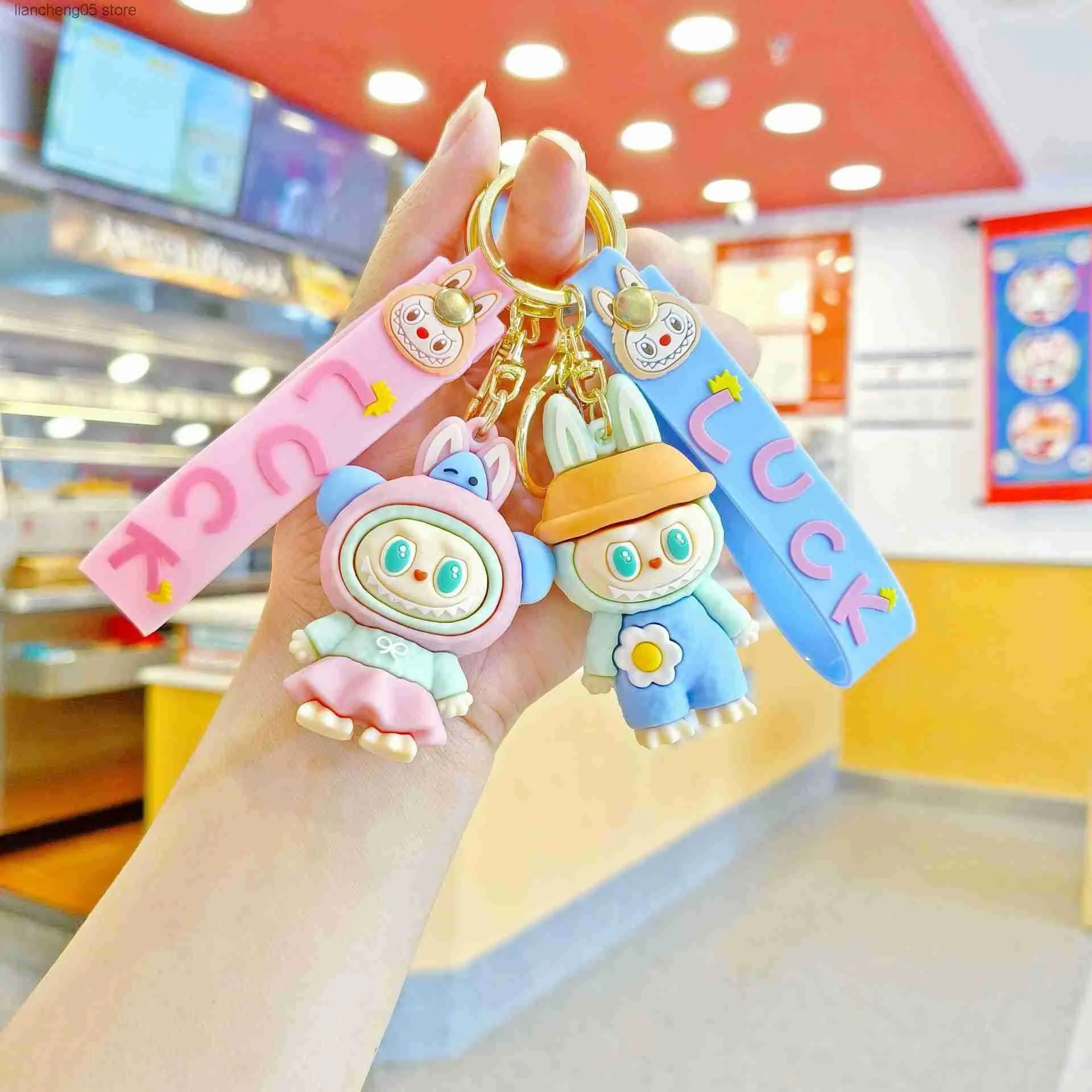 Cute Plush Doll Keychain: 3D Style PVC Car Keychain Charm, Transforming ...