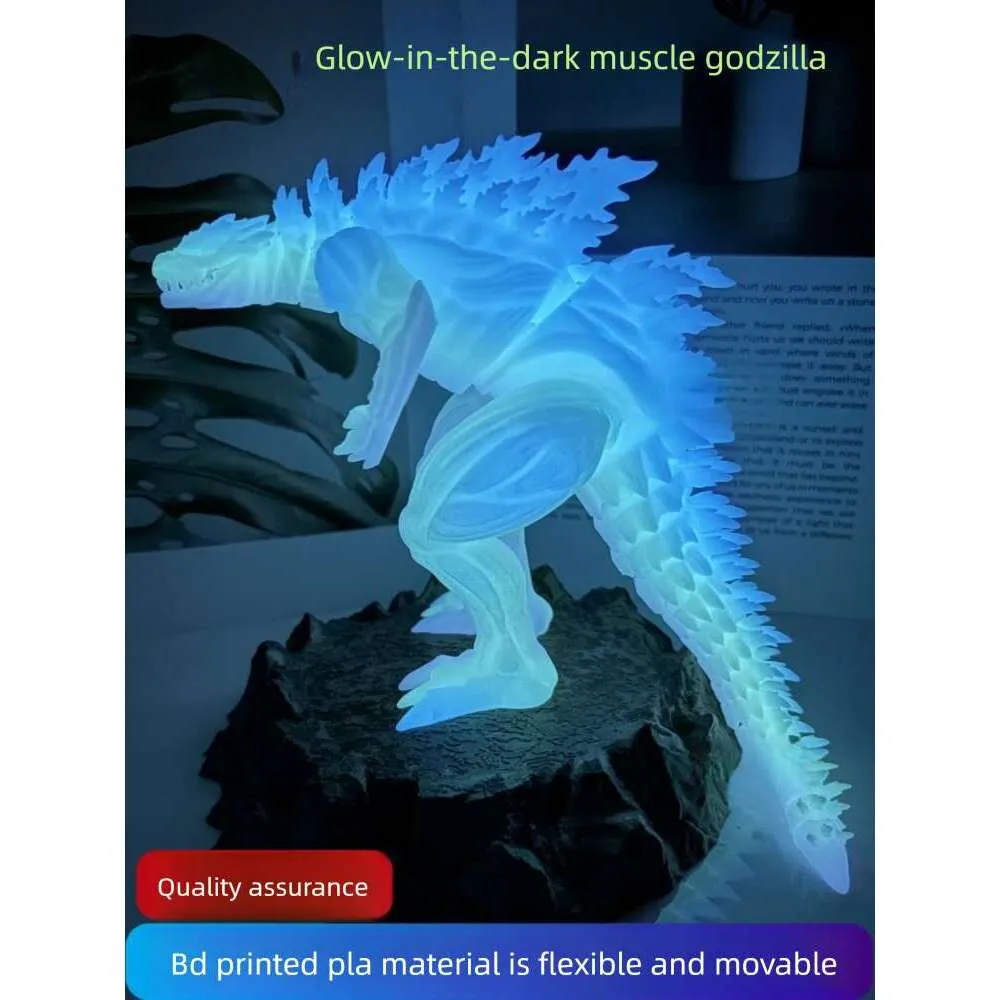 Muscle Godzilla 3D Printed Monster Model Movable... From Happywing666 ...