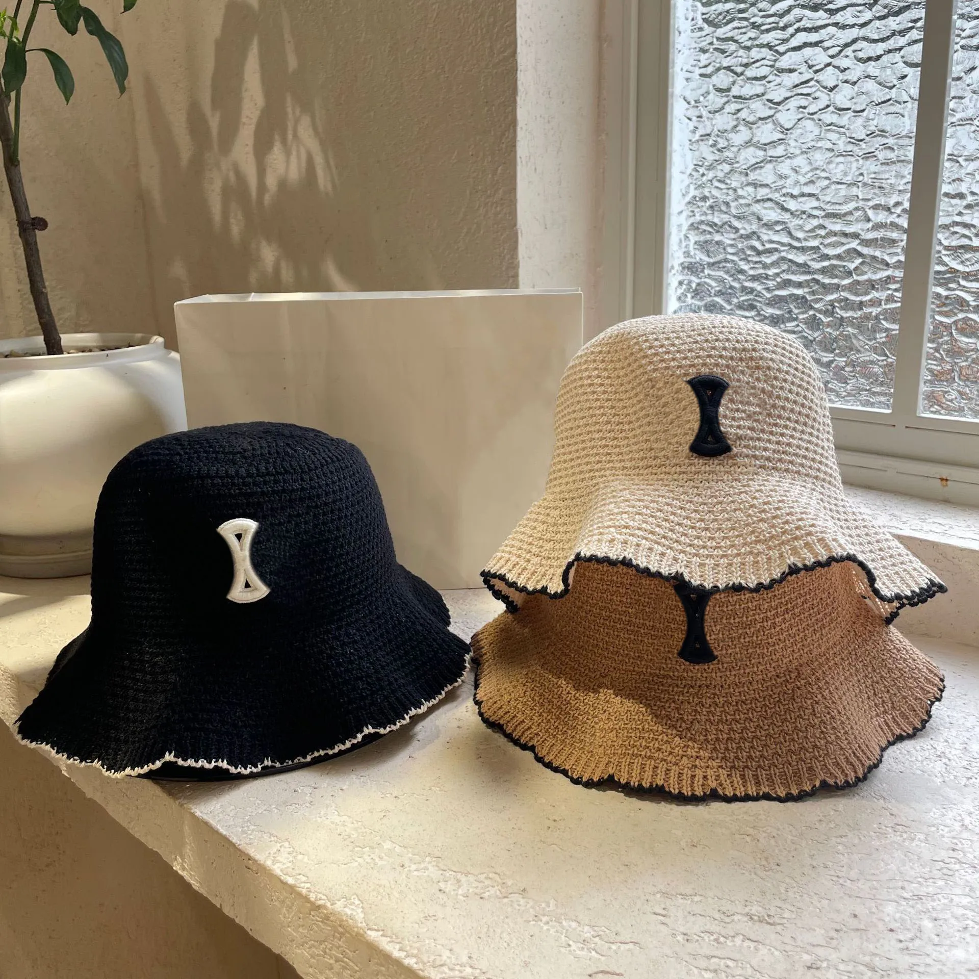 Designer Womens Bucket Hats Luxury Embroidered Adjustable Wide Brim For ...