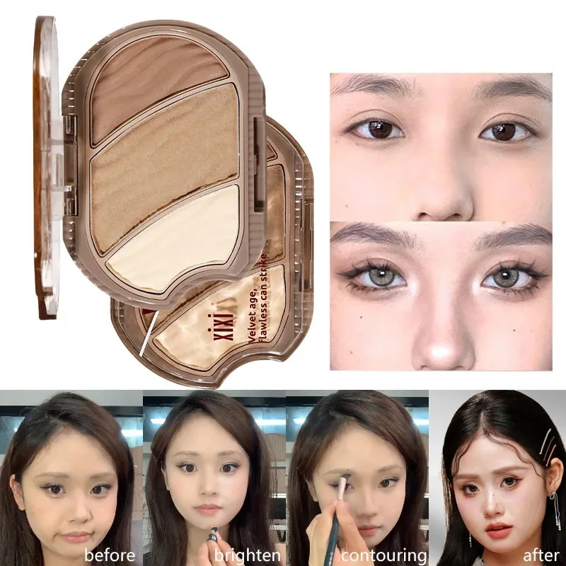 Matte Highlighter Contouring Palette Bronzer & Face Shading Powder For ...