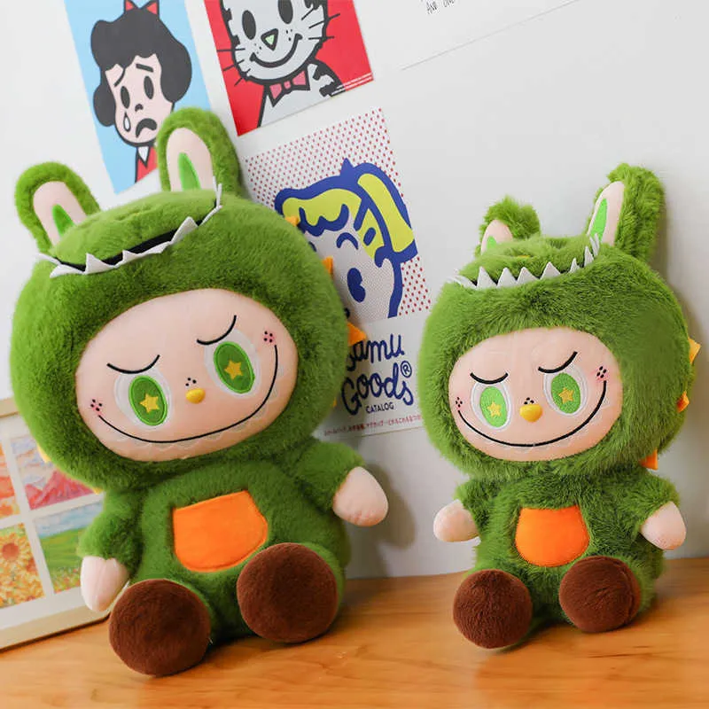 Labubu Dinosaur Plush Toy Large Transforming Pillow Doll Soft Stuffed ...