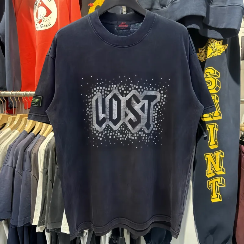 Oversized Washed Y2K T-Shirt Men's Vintage Streetwear Tee Loose Tops ...