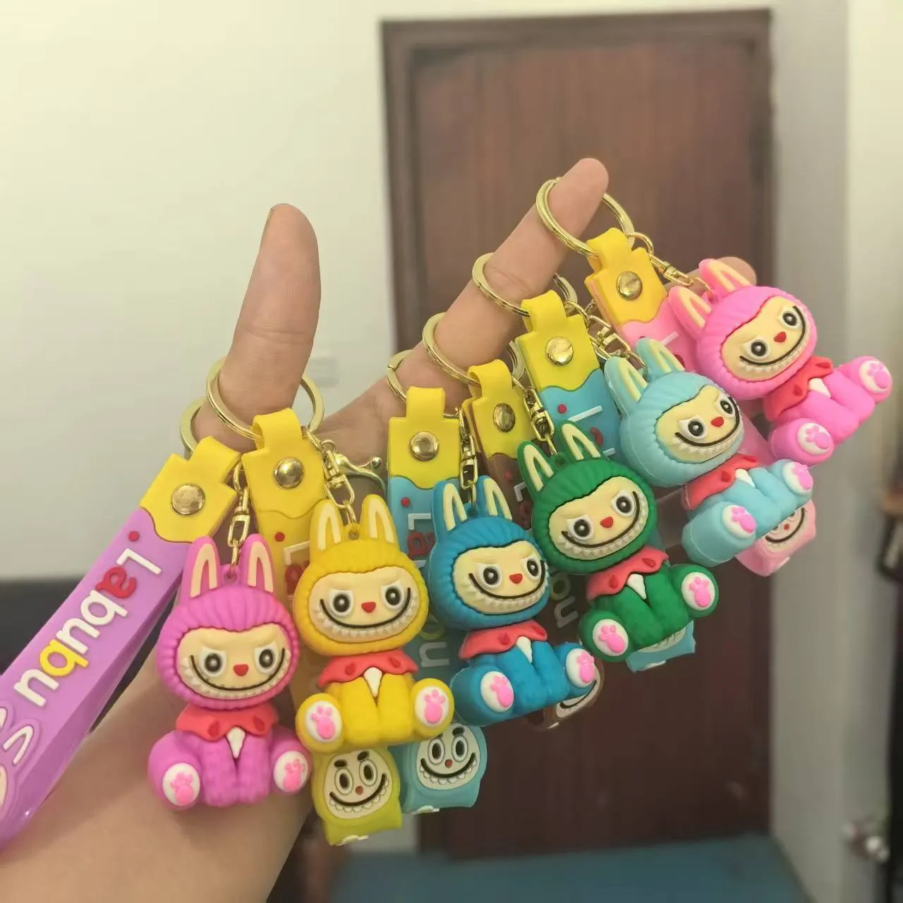 Labubu Soft Rubber Small Cute Doll Keychain Cute 3D Souvenir Gift For ...